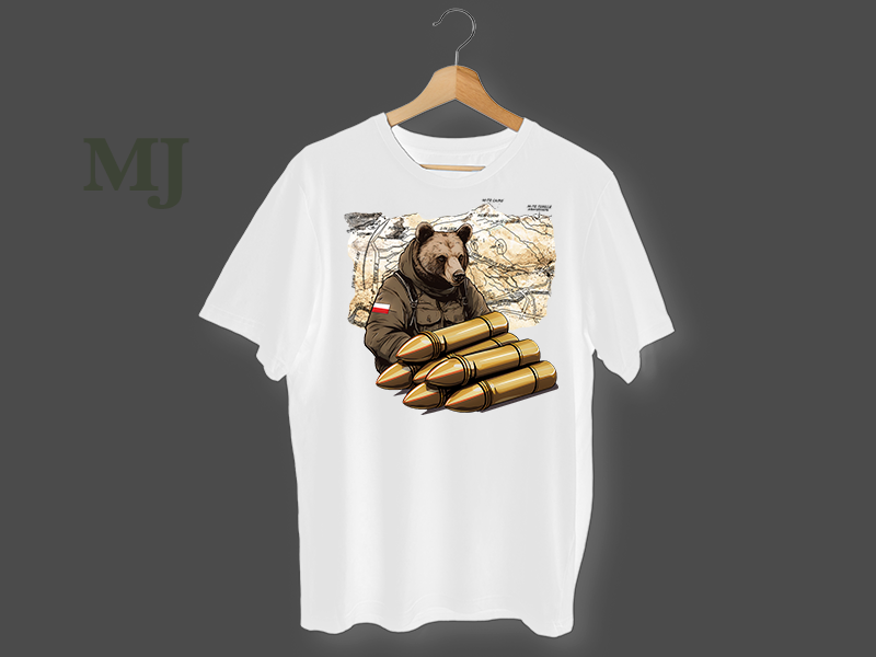 Koszulka T-shirt Miś Wojtek Biała Dziecięca Miś Wojtek Biała | Sklep ...